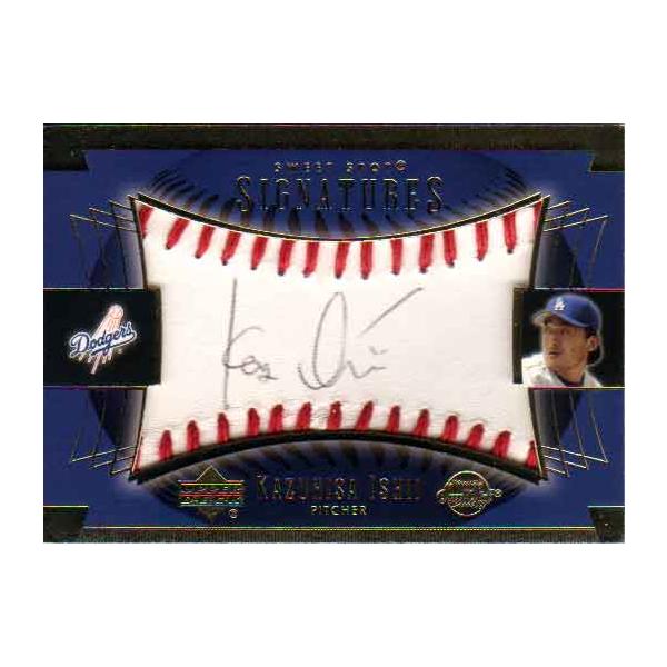 ２００３年Upper Deck社発売のパックから出る石井一久の直筆サインカード<BR>石井一久　カードＮｏ．ＫＩ−ＡＵ