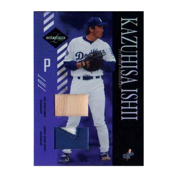 ２００３年Donruss社発売のパックから出る石井一久のパッチ＆バットカード<BR>石井一久　シリアル入り２５枚限定カード　カードＮｏ．３４