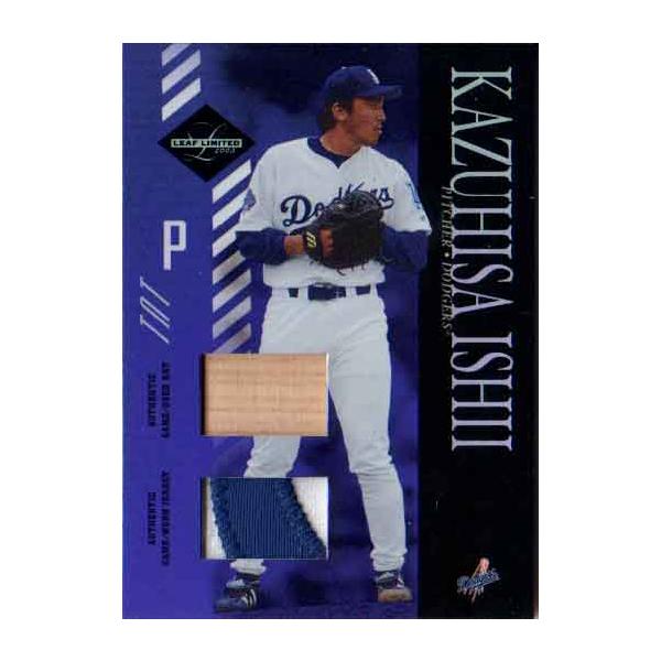 ２００３年Donruss社発売のパックから出る石井一久のパッチ＆バットカード<BR>石井一久　シリアル入り２５枚限定カード　カードＮｏ．３４