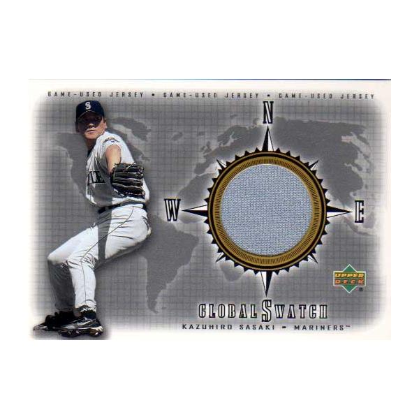 ２００１年Upper Deck社発売のパックから出る佐々木主浩のジャージカード<BR>カードＮｏ．ＧＳ−ＫＳ