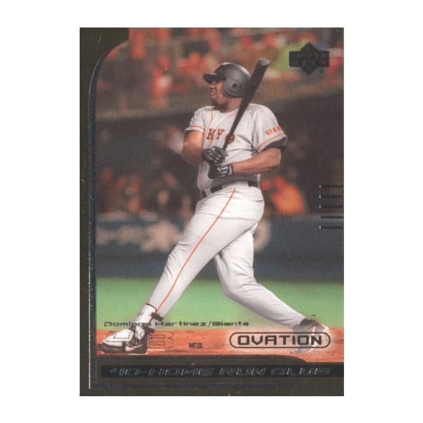 ２０００年ＵｐｐｅｒＤｅｃｋ発売のカード『ＵＤ　ＯＶＡＴＩＯＮ』より出る４０−ＨＯＭＥ ＲＵＮ ＣＬＵＢカード<BR>マルチネス　読売ジャイアンツ　カードＮｏ．ＨＲ９