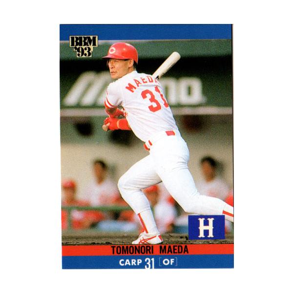 １９９３年ＢＢＭ発売のカード『ベースボールカード』より出るレギュラーカード<BR>前田智徳　広島東洋カープ　カードＮｏ．３４３