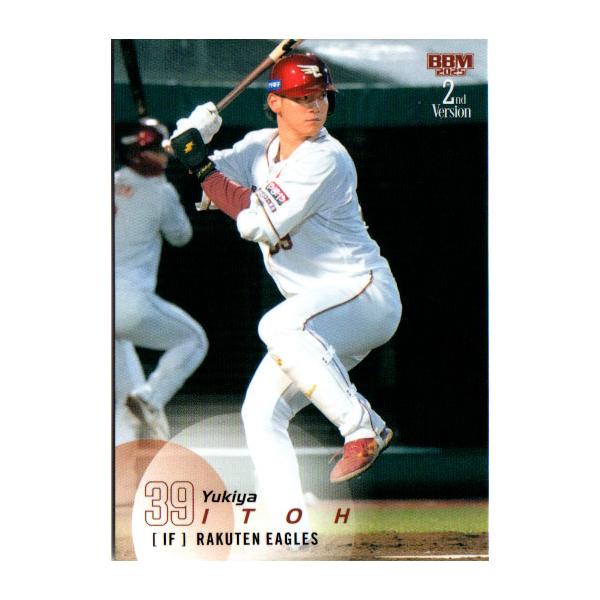 ２０２５年ＢＢＭ発売のカード『ベースボールカード セカンドバージョン』より出るレギュラーカード<BR>伊藤裕季也　東北楽天ゴールデンイーグルス　カードＮｏ．３６５