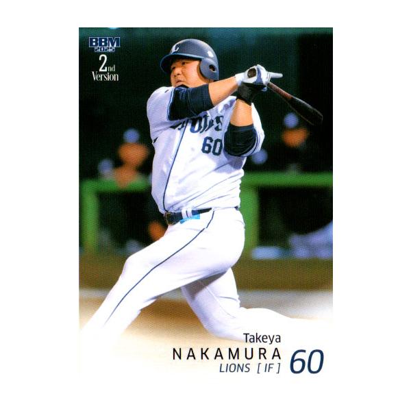 ２０２５年ＢＢＭ発売のカード『ベースボールカード セカンドバージョン』より出るレギュラーカード<BR>中村剛也　西武ライオンズ　カードＮｏ．５８４
