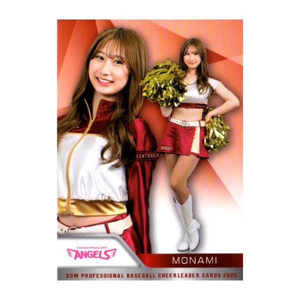 ２０２５年ＢＢＭ発売のカード『プロ野球チアリーダーカード』より出るレギュラーカード<BR>MONAMI　東北ゴールデンエンジェルス（東北楽天ゴールデンイーグルス）　カードＮｏ．Ａ１９