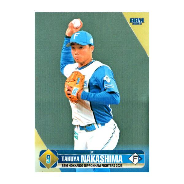 ２０２５年ＢＢＭ発売の球団別カード『北海道日本ハムファイターズ』より出るレギュラーカード<BR>中島卓也　北海道日本ハムファイターズ　カードＮｏ．Ｆ４９