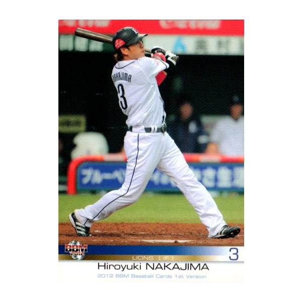 ２０１２年ＢＢＭ発売のカード『ベースボールカード ファーストバージョン』より出るレギュラーカード<BR>中島裕之　西武ライオンズ　カードＮｏ．６７