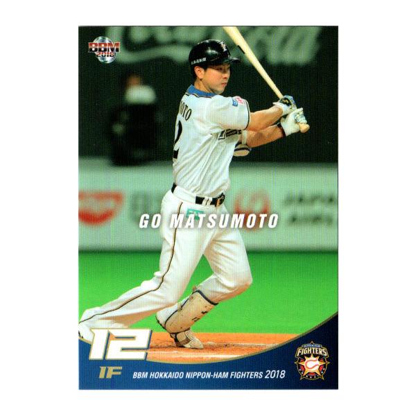 ２０１８年ＢＢＭ発売のカード『北海道日本ハムファイターズ』より出るレギュラーカード<BR>松本剛　北海道日本ハムファイターズ　カードＮｏ．Ｆ４９