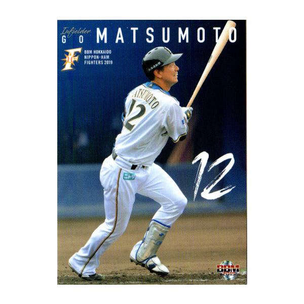 ２０１９年ＢＢＭ発売のカード『北海道日本ハムファイターズ』より出るレギュラーカード<BR>松本剛　北海道日本ハムファイターズ　カードＮｏ．Ｆ４９