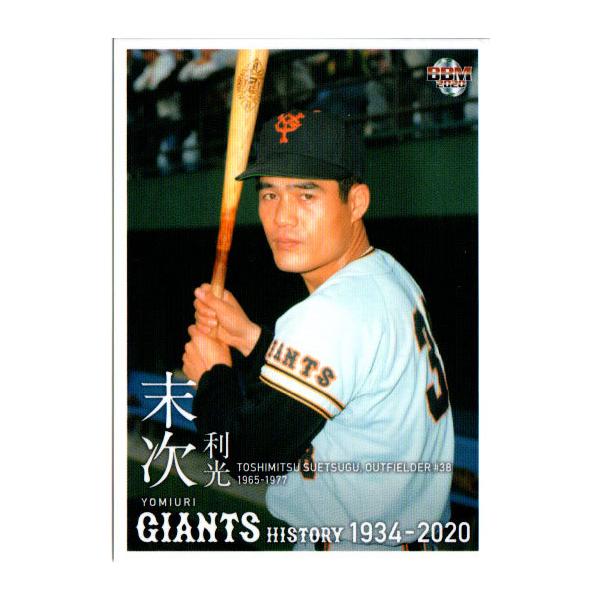 ２０２０年ＢＢＭ発売の球団別カード『読売ジャイアンツヒストリー 1934-2020』より出るレギュラーカード<BR>末次利光　読売ジャイアンツ　カードＮｏ．２３