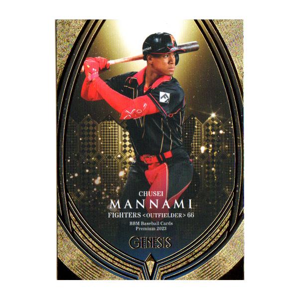 ２０２３年ＢＢＭ発売のカード『GENESIS/ジェネシス』より出るレギュラーカード<BR>万波中正　北海道日本ハムファイターズ　カードＮｏ．５４