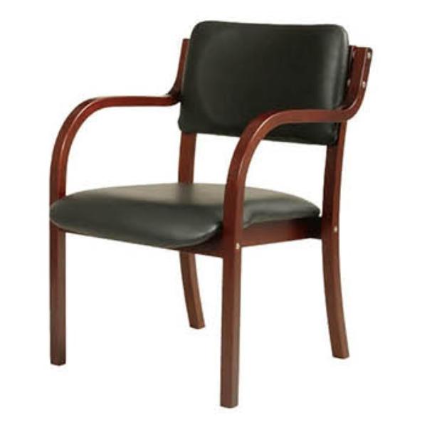 DC-730P・ロングセラー商品・サイズ　巾535×奥580×高770（座高415）　肘高610・フレーム　成形合板　ウレタン塗装・座面　成形合板　ウレタン・張地　ＰＶＣレザー張り・別張り対応可・低ホルム仕様・スタッキング4脚・お客様組立価...