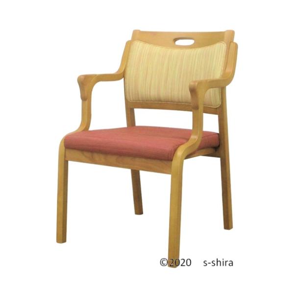 SPA-110・筋力の弱くなった高齢者や身障者の方が、出来るだけ食事の際に正しい姿勢を保てるようお助けします。・30台以上の注文生産のみ対応致しております。納期約60日・サイズ　巾510×奥540×高775（座高410）　　肘高605ｍｍ・...