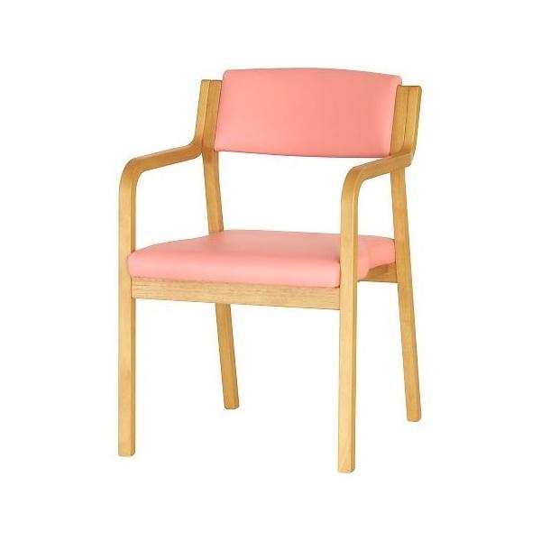 Care-116-AC仕様・サイズ　巾510×奥530×高745（肘高595)・フレーム　ラバーウッド　　ウレタン塗装　　・クッション材　ウエービングテープ＋チップウレタン＋ソフトウレタン・張地　国産PVC 　・色はグリーンとピンクの２色・...