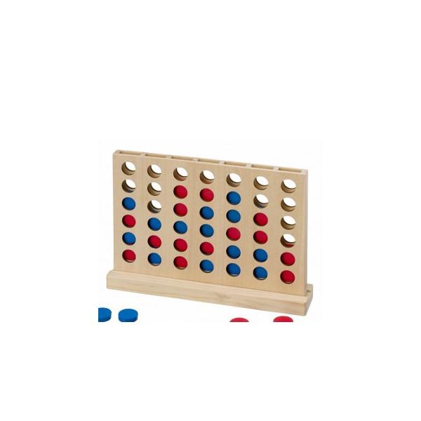 上の穴からチップを入れ、たて、よこ、ななめが先に４つ揃った方が勝ちです。1人なら模様遊びをしたり、工夫次第でいろいろな遊び方が出来ます。■セット内容：本体×１・チップ×４２・遊び方説明書（3種）■サイズ：本体２１５×１５５×４0ｍｍ、チップ...
