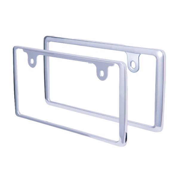 ●フロントとリアのナンバープレートにそれぞれ取り付けできるナンバーフレームセットです。●高品質亜鉛ダイキャストにクロームメッキ加工なのでドレスアップに最適です。●車の接触などによるナンバープレートの曲がりや擦り傷等を軽減します。●リア用は新...