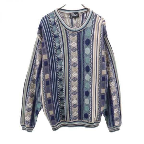 ■ 商品詳細 ■ブランド：Hyde Park / -対象：メンズ年代：90sアイテム：セーターサイズ表記：不明※実寸サイズを参考にしてください。着丈：約70cm身幅：約62cm肩幅：約57cm袖丈：約70cm素材：不明カラー：ブルー系商品番...