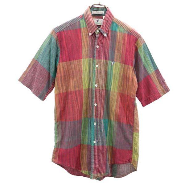 ■ 商品詳細 ■ブランド：フライングスコッツマン / Flying Scotsman対象：メンズ年代：90s生産国：アメリカアイテム：ボタンダウンシャツサイズ表記：S※参考サイズ：メンズSサイズ相当 ※実寸サイズを参考にしてください。着丈：...