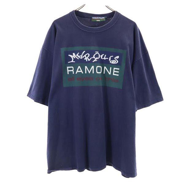 ■ 商品詳細 ■ブランド：MARQUIS RAMONE / -対象：メンズ年代：90s生産国：アメリカアイテム：Tシャツサイズ表記：XXL※参考サイズ：メンズ3Lサイズ相当 ※実寸サイズを参考にしてください。着丈：約74cm身幅：約63cm...