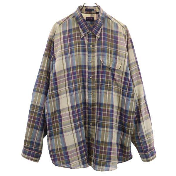 ■ 商品詳細 ■ブランド：ガント / GANT対象：メンズ年代：90sアイテム：ボタンダウンシャツサイズ表記：XXL※参考サイズ：メンズ3Lサイズ相当 ※実寸サイズを参考にしてください。着丈：約80cm身幅：約71cm肩幅：約52cm袖丈：...