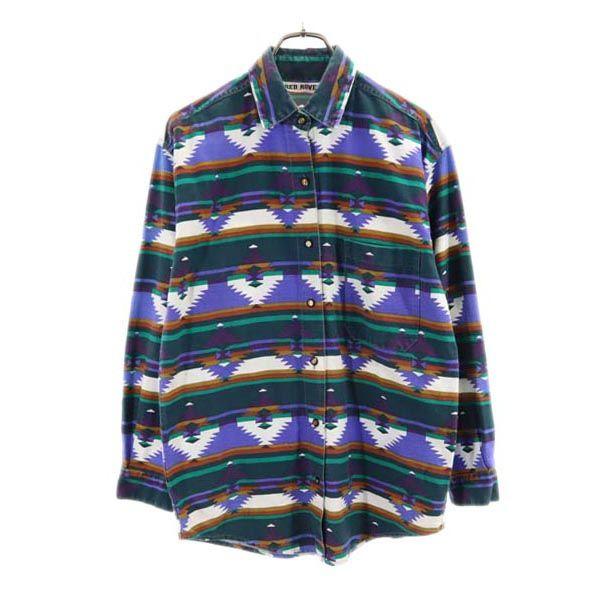 ■ 商品詳細 ■ブランド：RED ROVER / -対象：レディース年代：90sアイテム：シャツサイズ表記：M※参考サイズ：レディースMサイズ相当 ※実寸サイズを参考にしてください。着丈：約75cm身幅：約51cm肩幅：約48cm袖丈：約5...