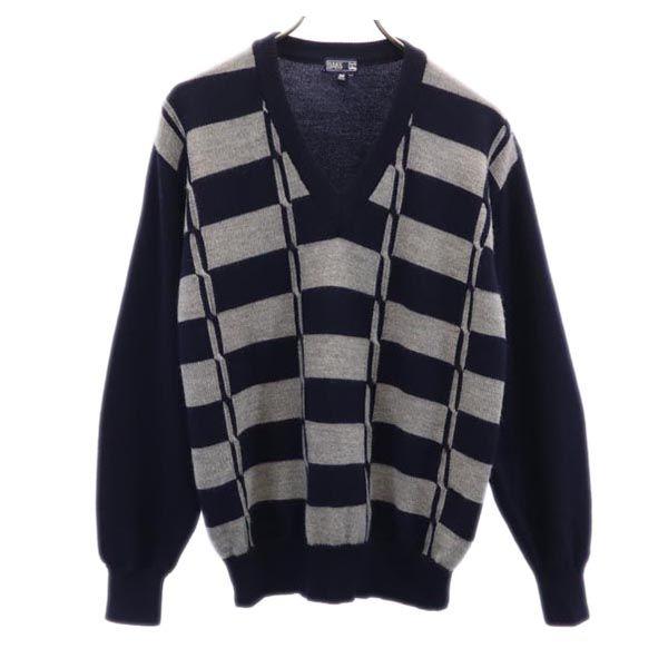 ■ 商品詳細 ■ブランド：ダックス / DAKS対象：メンズアイテム：Vネック ニットコートサイズ表記：M※参考サイズ：メンズMサイズ相当 ※実寸サイズを参考にしてください。着丈：約63cm身幅：約54cm肩幅：約47cm袖丈：約63cm素...