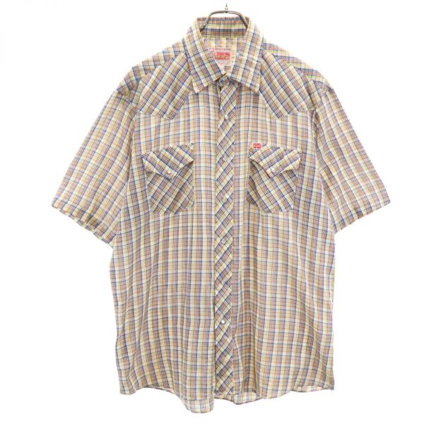 ■ 商品詳細 ■ブランド：エライプレインズ / ELY PLAINS対象：メンズ年代：70sアイテム：ウエスタンシャツサイズ表記：16 1/2※参考サイズ：メンズLサイズ相当 ※実寸サイズを参考にしてください。着丈：約79cm身幅：約64c...