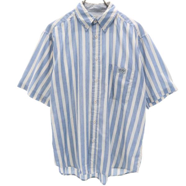 ■ 商品詳細 ■ブランド：ブリタニア / BRITTANIA対象：メンズアイテム：ボタンダウンシャツサイズ表記：L※参考サイズ：メンズLサイズ相当 ※実寸サイズを参考にしてください。着丈：約77cm身幅：約53cm肩幅：約48cm袖丈：約2...