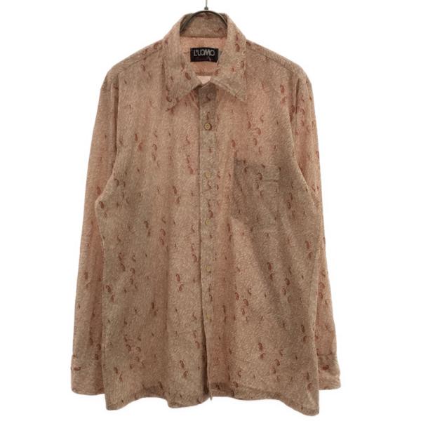 ■ 商品詳細 ■ブランド：L'UOMO / -対象：メンズ年代：70s 80sアイテム：シャツサイズ表記：L※参考サイズ：メンズLサイズ相当 ※実寸サイズを参考にしてください。着丈：約72.5cm身幅：約56cm肩幅：約46cm袖丈：約60...