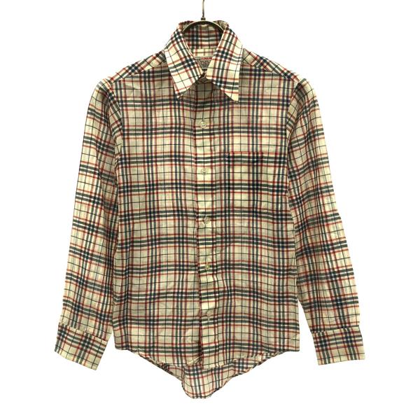 ■ 商品詳細 ■ブランド：シアーズ / Sears対象：レディース年代：70sアイテム：PERMA-PREST シャツサイズ表記：不明※実寸サイズを参考にしてください。着丈：約56cm身幅：約40cm肩幅：約35cm袖丈：約51cm素材：ポ...