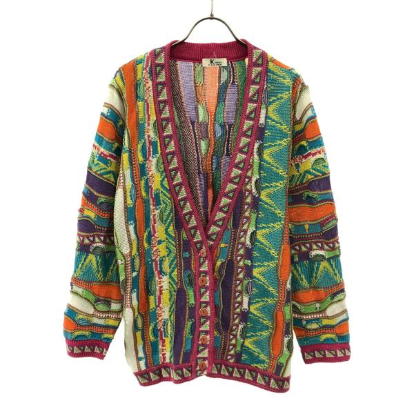 ■ 商品詳細 ■ブランド：Krems BY JELUJE OHMORI / -対象：レディース年代：90s生産国：日本アイテム：Vネック カーディガンサイズ表記：L※参考サイズ：レディースLサイズ相当 ※実寸サイズを参考にしてください。着丈...