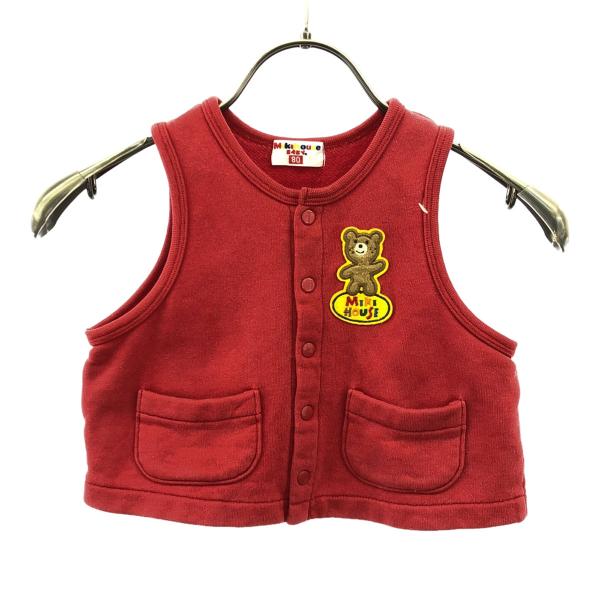 ■ 商品詳細 ■ブランド：ミキハウス / mikihouse対象：キッズ生産国：日本アイテム：スウェット ベストサイズ表記：80※参考サイズ：キッズ80cmサイズ相当 ※実寸サイズを参考にしてください。着丈：約24cm身幅：約33cm肩幅：...