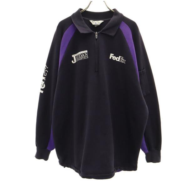 ■ 商品詳細 ■ブランド：フェデックス / FedEx対象：メンズアイテム：ハーフジップ トレーナーサイズ表記：不明※実寸サイズを参考にしてください。着丈：約78cm身幅：約74cm裄丈：約93cm素材：不明カラー：黒商品番号：jkt-14...