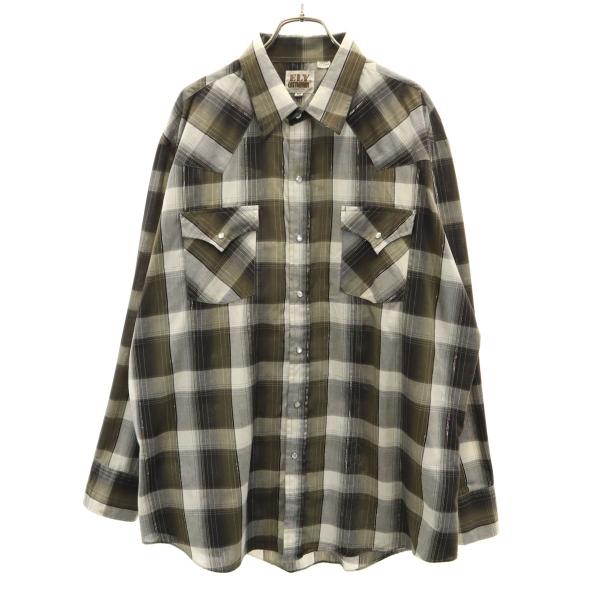 ■ 商品詳細 ■ブランド：エリーキャトルマン / ELY CATTLEMAN対象：メンズ年代：80sアイテム：シャツサイズ表記：XL※参考サイズ：メンズXLサイズ相当 ※実寸サイズを参考にしてください。着丈：約83cm身幅：約68cm肩幅：...