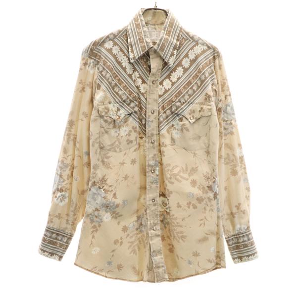 ■ 商品詳細 ■ブランド：western trends by panhandle slim / -対象：メンズ年代：70s 80sアイテム：ウエスタンシャツサイズ表記：S※参考サイズ：メンズSサイズ相当 ※実寸サイズを参考にしてください。着...