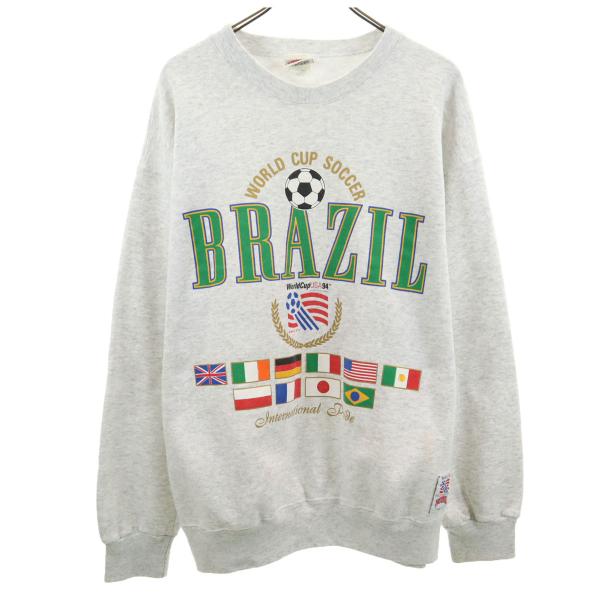 ■ 商品詳細 ■ブランド：ナツメグ / NUTMEG対象：メンズ年代：90s生産国：アメリカアイテム：スウェット トレーナーサイズ表記：L※参考サイズ：メンズLサイズ相当 ※実寸サイズを参考にしてください。着丈：約70cm身幅：約62cm肩...