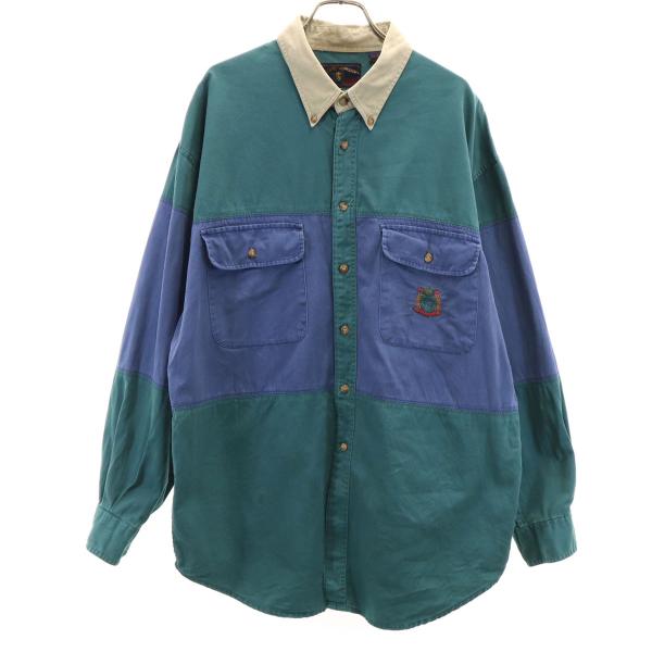 ■ 商品詳細 ■ブランド：CLASSIC QUALITY BY HALIFAX / -対象：メンズ年代：90sアイテム：ボタンダウンシャツサイズ表記：L※参考サイズ：メンズLサイズ相当 ※実寸サイズを参考にしてください。着丈：約81cm身幅...