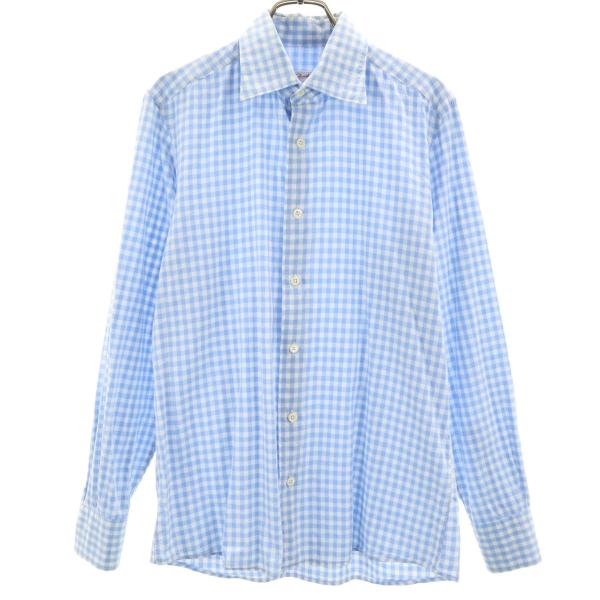 ■ 商品詳細 ■ブランド：グランシャツ / Glanshirt対象：メンズアイテム：シワ加工 コットンシャツサイズ表記：39※参考サイズ：メンズSサイズ相当 ※実寸サイズを参考にしてください。着丈：約72cm身幅：約52cm肩幅：約41cm...