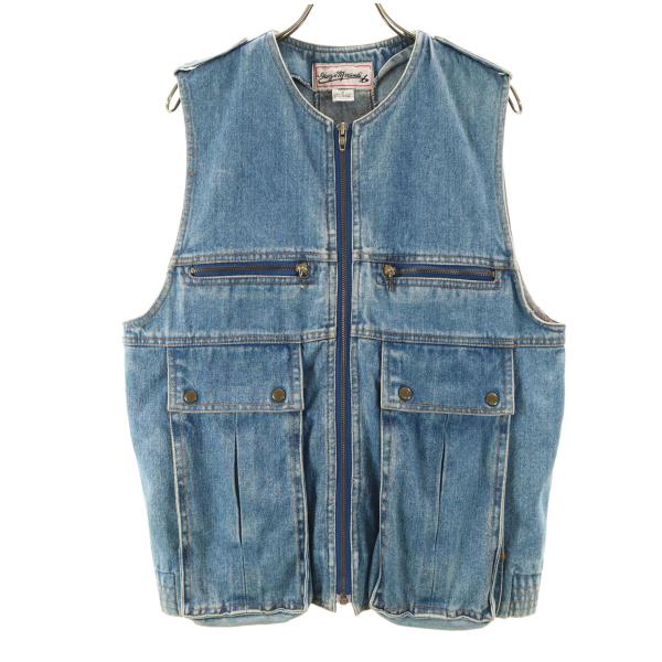 ■ 商品詳細 ■ブランド：Giorgio Morandi / -対象：メンズ年代：90sアイテム：デニム ベストサイズ表記：M※参考サイズ：メンズMサイズ相当 ※実寸サイズを参考にしてください。着丈：約60cm身幅：約49cm肩幅：約37c...