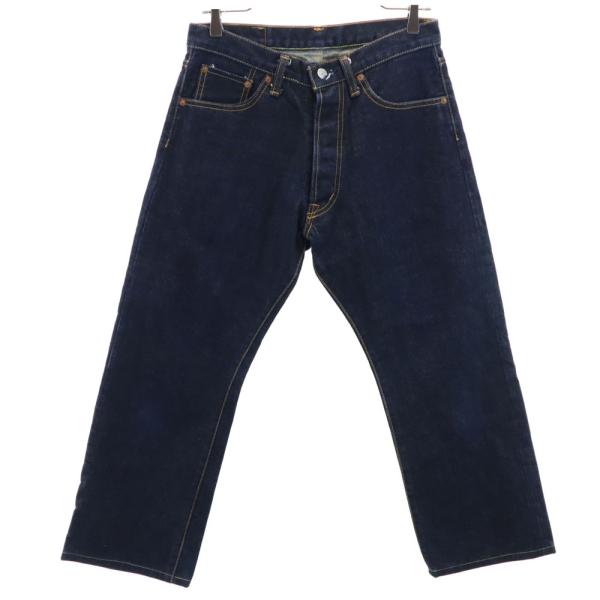 ■ 商品詳細 ■ブランド：ロケットサドル / ROCKET SADDLES対象：メンズ生産国：日本アイテム：ボタンフライ クロップド デニムパンツサイズ表記：w30※参考サイズ：メンズw30サイズ相当 ※実寸サイズを参考にしてください。ウエ...