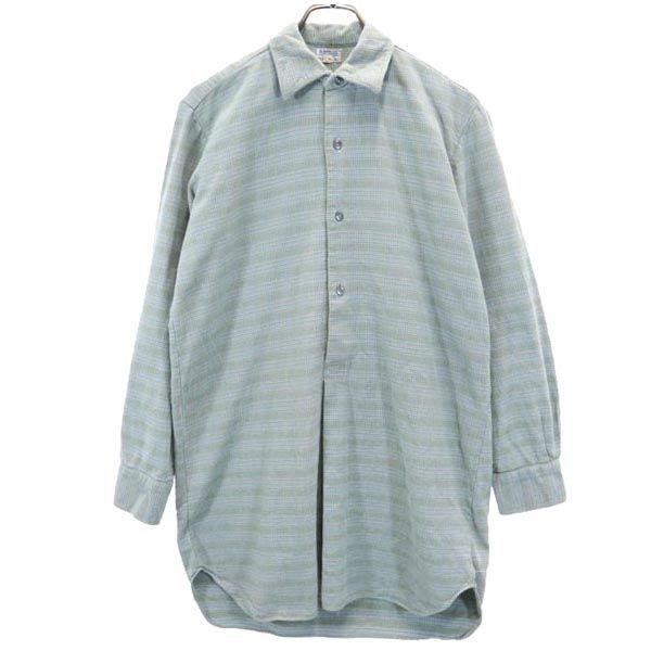 ■ 商品詳細 ■ブランド：Ackermann / -対象：メンズ年代：50s 60sアイテム：ハーフボタン シャツサイズ表記：38※参考サイズ：メンズMサイズ相当 ※実寸サイズを参考にしてください。着丈：約89cm身幅：約53cm肩幅：約4...