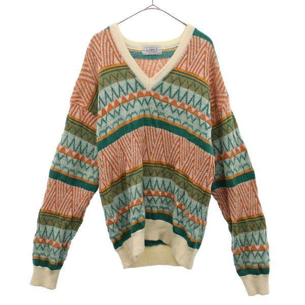 ■ 商品詳細 ■ブランド：アルベマール / ALBEMARLE対象：メンズアイテム：Vネック セーターサイズ表記：フリー※実寸サイズを参考にしてください。着丈：約64cm身幅：約47cm肩幅：約51cm袖丈：約55cm素材：毛100%カラー...