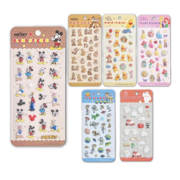【ステッカー】ディズニー ぷくぷくシール【メール便対応】◯ディズニーキャラクターのかわいい立体ぷくぷくシール。◯お友達とのシール交換やディズニーコレクターに人気です！【アイテム】ディズニー ぷくぷくシール【カラー】　A：ミッキー・フレンズ　...