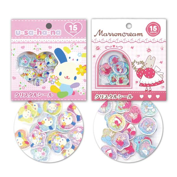 【ステッカー】サンリオ クリスタルシール【メール便対応】◯『サンリオ』キャラクターのキラキラかわいいクリスタルシール。◯おはじきみたいなぷっくりキラキラのシール。◯お友達とのシール交換やコレクションとしても人気です！※こちらの商品は1家族様...