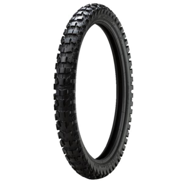 ブロックの配置・形状を見直すことで、OFFでは横滑りを解消しONでは倒しこみ時のネガ比の推移が穏やかになるよう設計。コンパウンドは硬度の高いゴムを使用し、ONでのブロックよれを少なくしONでのフィーリングを向上させる狙い。IRC/井上ゴムバ...