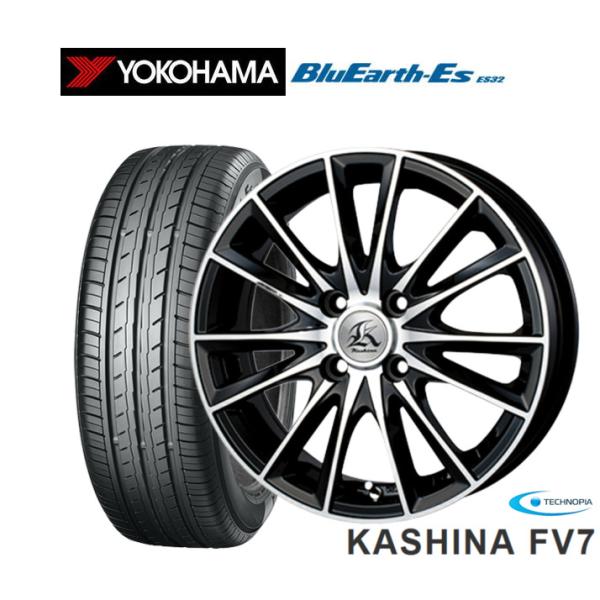 ■ホイールカラー：ブラックポリッシュサイズ：14インチ 4.5JPCD/INSET：4穴100mm→+43■タイヤサイズ：155/65R14 75S (ES32B) シーズン：サマータイヤ■参考車種ニッサン サクラ デイズ(DAYZ) デイ...