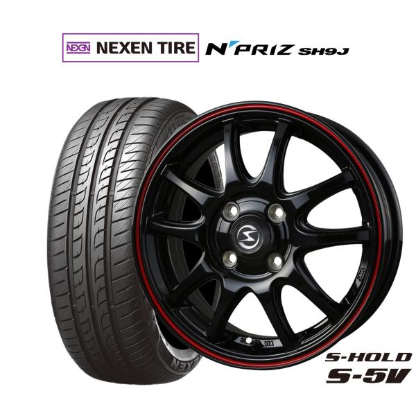 ■ホイールカラー：ブラック/レッドライン サイズ：15インチ 4.5JPCD/INSET：4穴100mm→+45■タイヤサイズ：165/55R15 75V シーズン：サマータイヤ■参考車種ニッサン デイズ(DAYZ) デイズルークス モコホ...