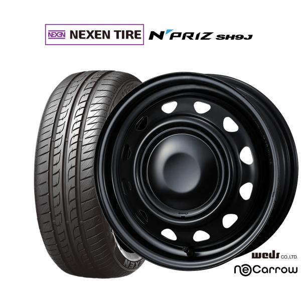 ■ホイールカラー：セミマットブラック/セミマットブラックキャップサイズ：14インチ 4.5JPCD/INSET：4穴100mm→+45■タイヤサイズ：165/55R14 72V シーズン：サマータイヤ■参考車種ニッサン NV100クリッパー...