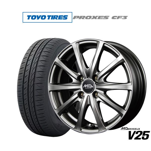 ■ホイールカラー：メタリックグレーサイズ：13インチ 4.0JPCD/INSET：4穴100mm→+43■タイヤサイズ：155/65R13 73H シーズン：サマータイヤ■参考車種ニッサン NV100クリッパー オッティ ピノ モコ ルーク...