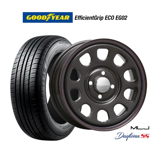 ■ホイールカラー：ブラック(赤青ライン)サイズ：14インチ 5.0JPCD/INSET：4穴100mm→+42■タイヤサイズ：165/55R14 72V シーズン：サマータイヤ■参考車種ニッサン オッティ ピノ モコ ルークスホンダ N-V...